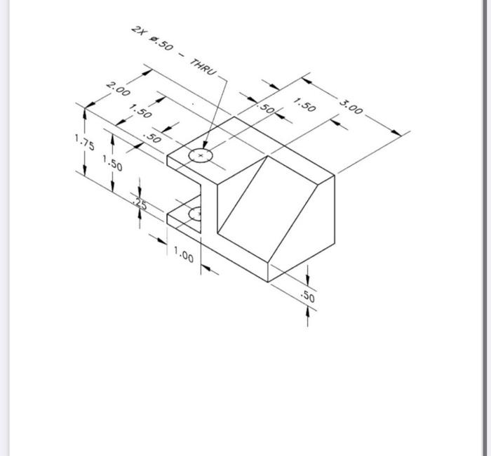 Solved Tasks Draw front, top and right side for each part | Chegg.com