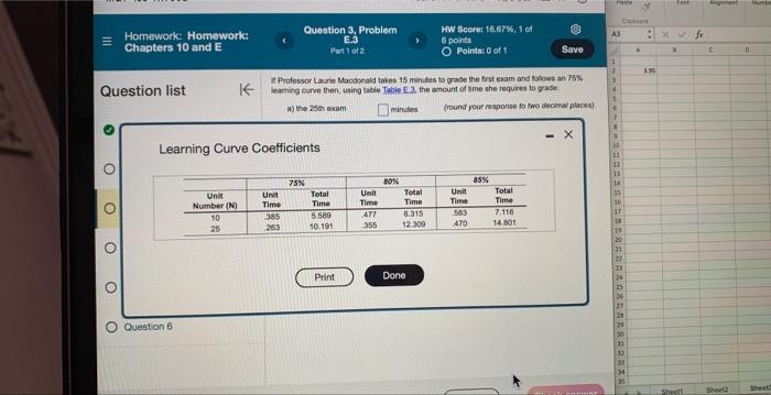 Solved Learning Curve Coefficients | Chegg.com