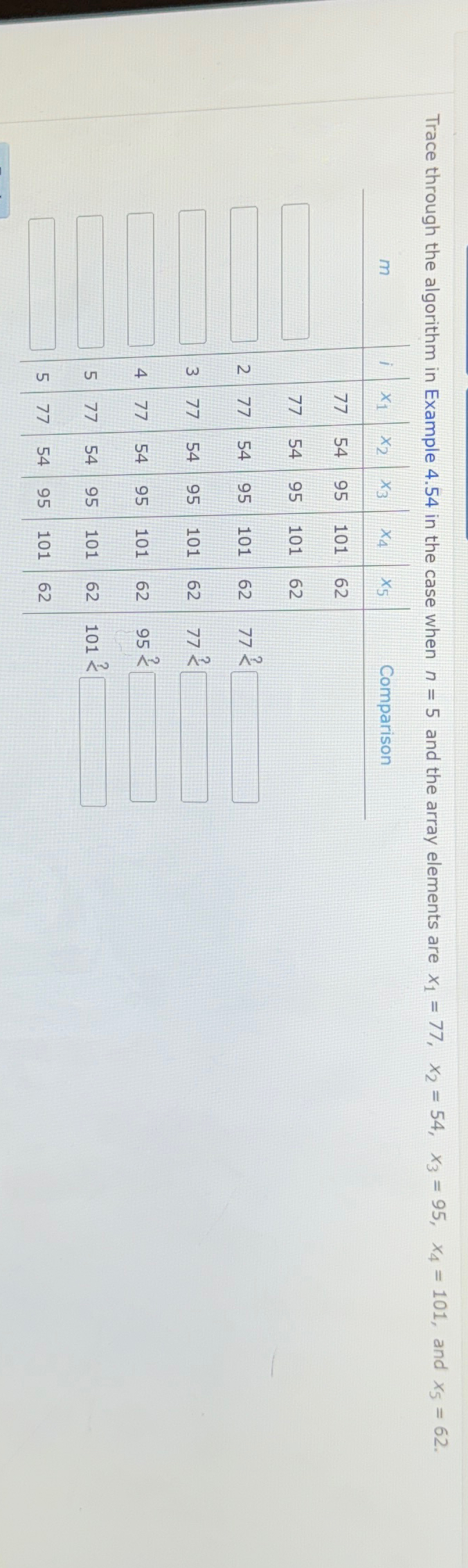 Solved Trace through the algorithm in Example 4.54 ﻿in the | Chegg.com