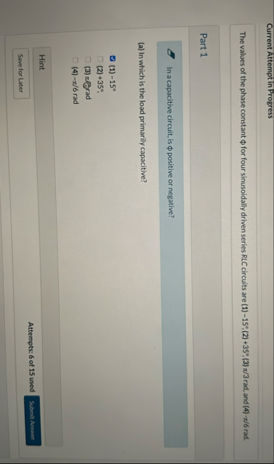 Solved Current Attempt in ProgressThe values of the phase | Chegg.com