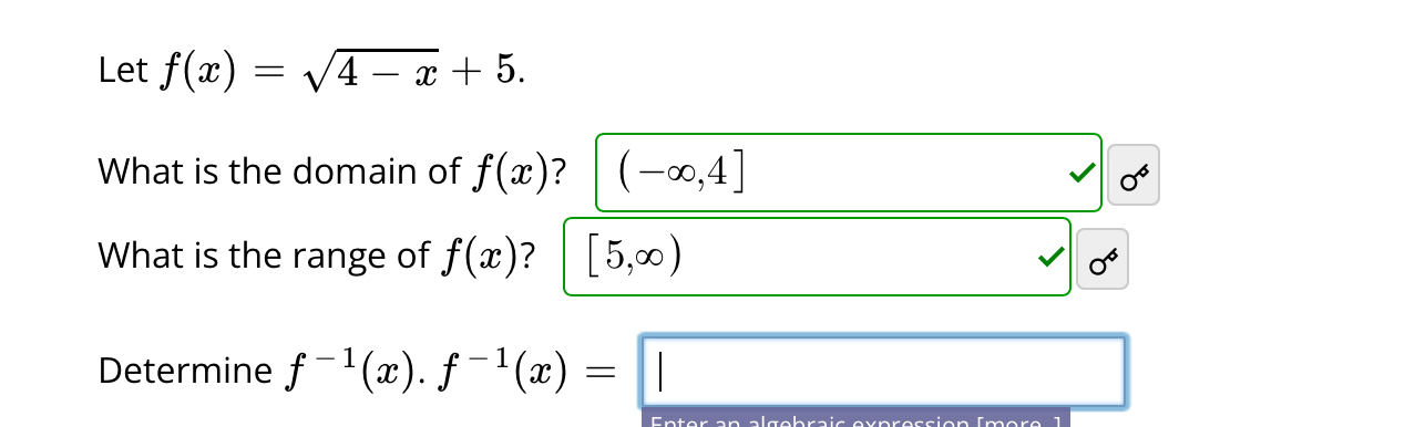 Solved Let f(x)=4-x2+5.What is the domain of f(x) ?What is | Chegg.com