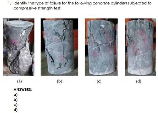 Solved 1. Identify the type of failure for the following | Chegg.com