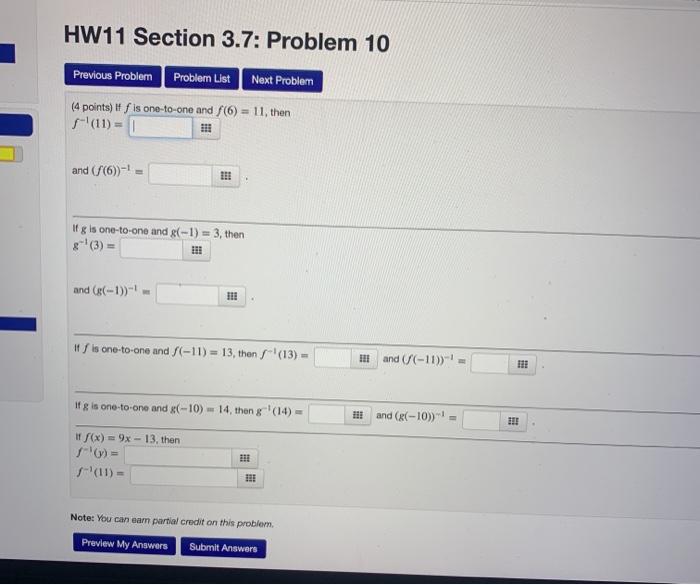 Solved HW11 Section 3.7: Problem 10 Previous Problem Problem | Chegg.com
