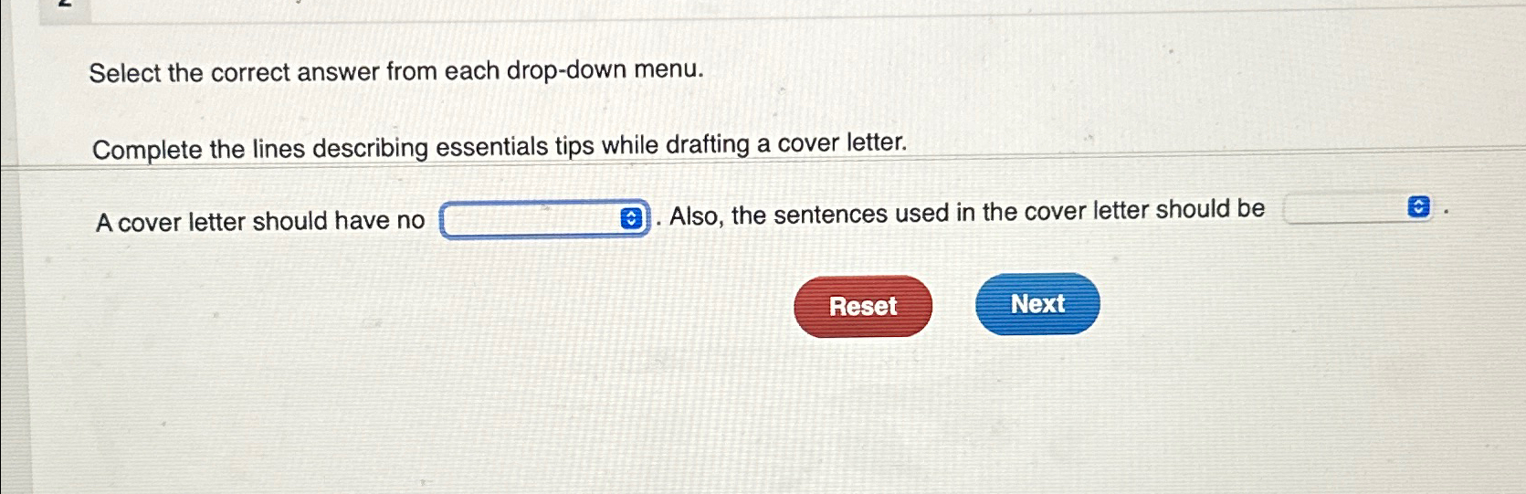 Solved Select the correct answer from each drop-down | Chegg.com