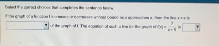 Solved Select the correct choices that completes the | Chegg.com
