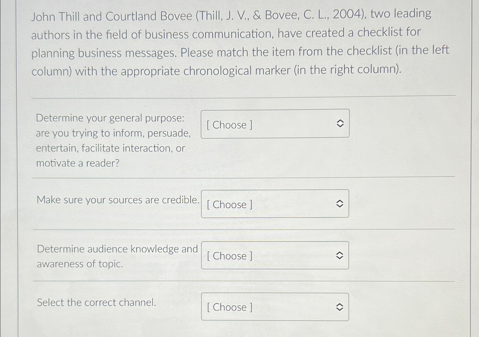 Solved John Thill and Courtland Bovee (Thill, ﻿J. ﻿V., ﻿& | Chegg.com