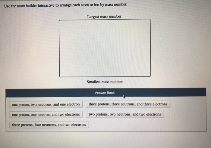 Solved Use the atom builder interactive to arrange each atom | Chegg.com