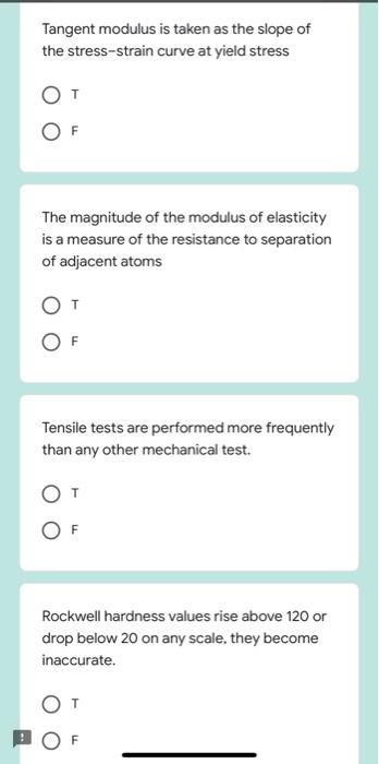Solved Tangent modulus is taken as the slope of the | Chegg.com