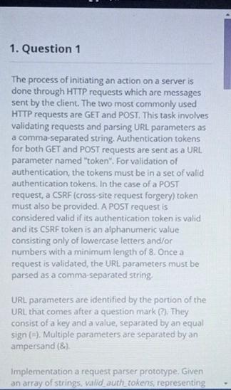 Solved Question 1The process of initiating an action on a | Chegg.com