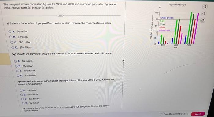 Solved The bar graph shows population figures for 1900 and | Chegg.com