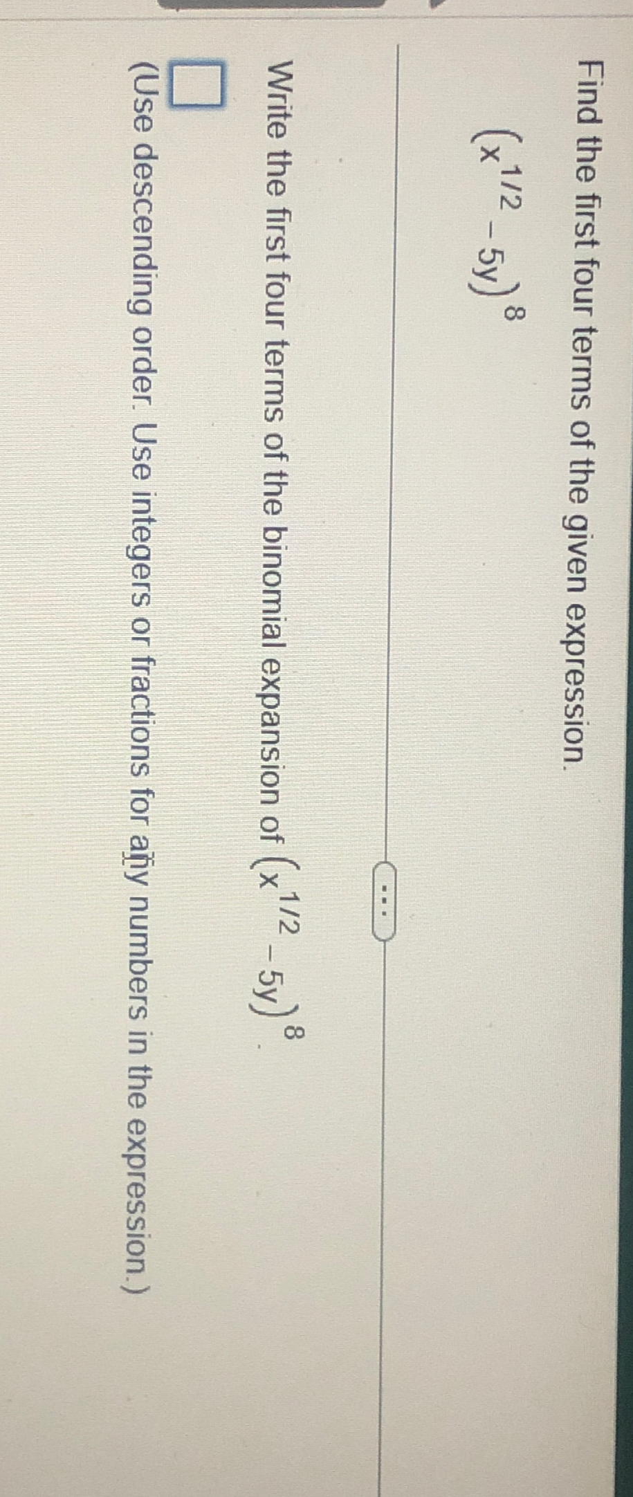 Solved Find the first four terms of the given | Chegg.com