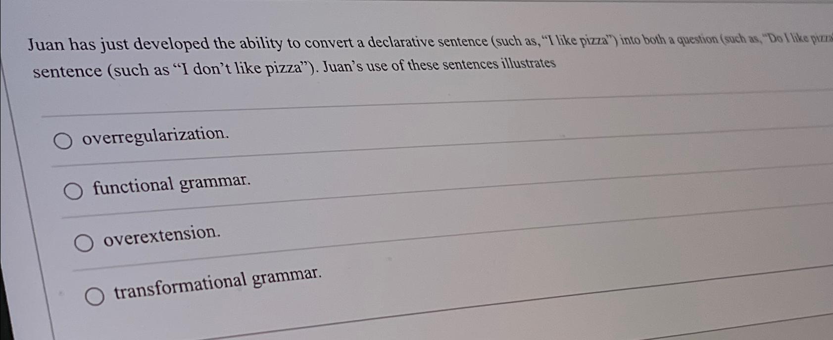 Solved Juan has just developed the ability to convert a | Chegg.com