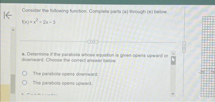 Solved K Consider the following function. Complete parts (a) | Chegg.com