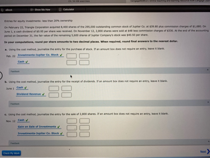 Solved Ch. 14 HW exercises CengageNOW2 Online teaching and | Chegg.com