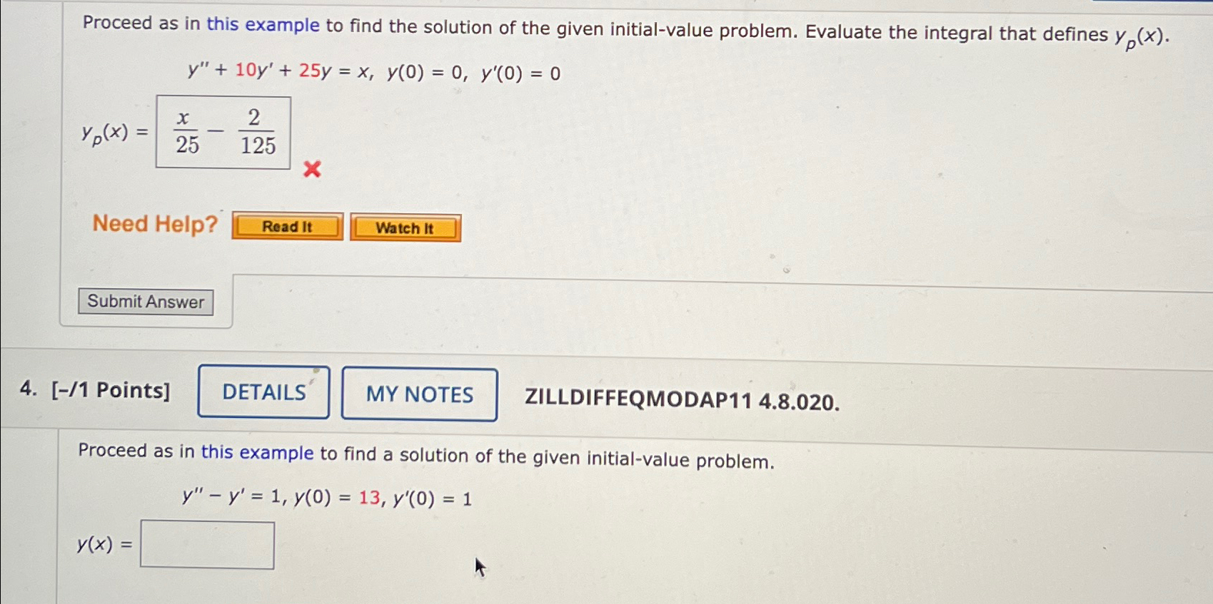 Solved Proceed as in this example to find the solution of | Chegg.com