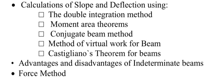 Solved • Calculations of Slope and Deflection using: The | Chegg.com