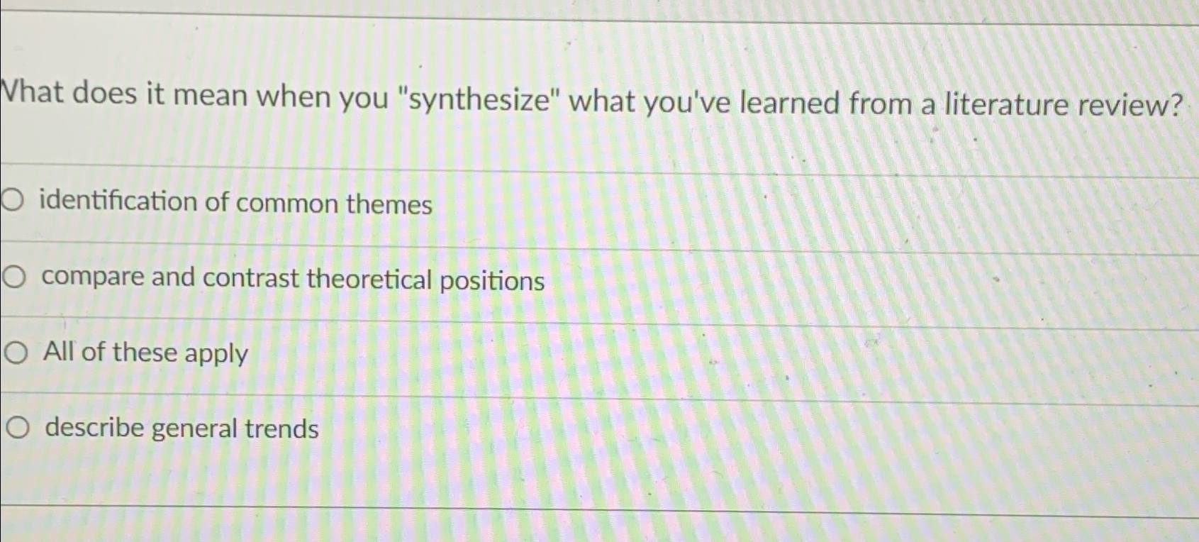 Solved What does it mean when you "synthesize" what you've | Chegg.com