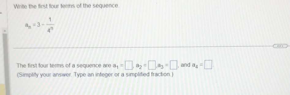 Solved Write the first four terms of the | Chegg.com