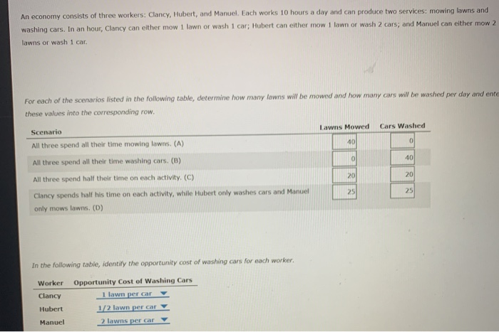 Solved An economy consists of three workers: Clancy, Hubert, | Chegg.com