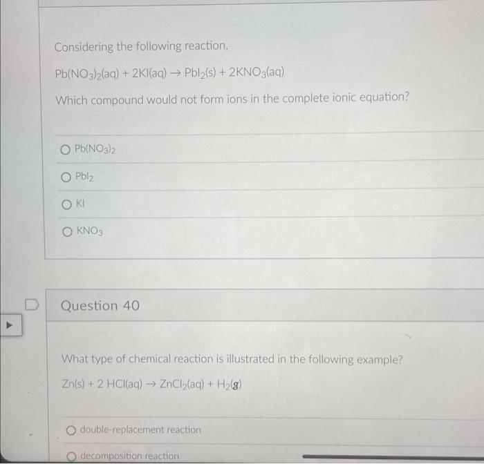 Solved Considering the following reaction, | Chegg.com