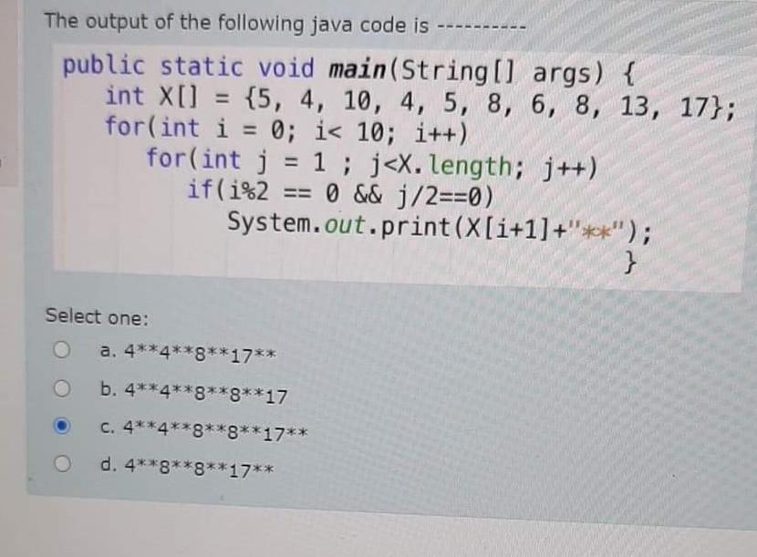 Solved The output of the following java code is public | Chegg.com