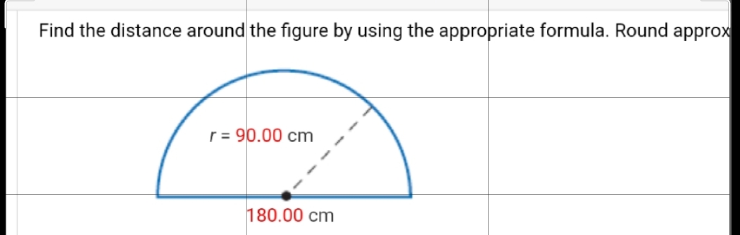 Solved Find the distance around the figure by using the | Chegg.com