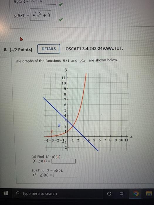 Solved g(x)) = 2 9(f(x)) V²+8 8. (-12 points) DETAILS OSCAT1 | Chegg.com Solved g(x)) = 2 9(f(x)) V²+8 8. (-12 points) DETAILS OSCAT1 | Chegg.com
