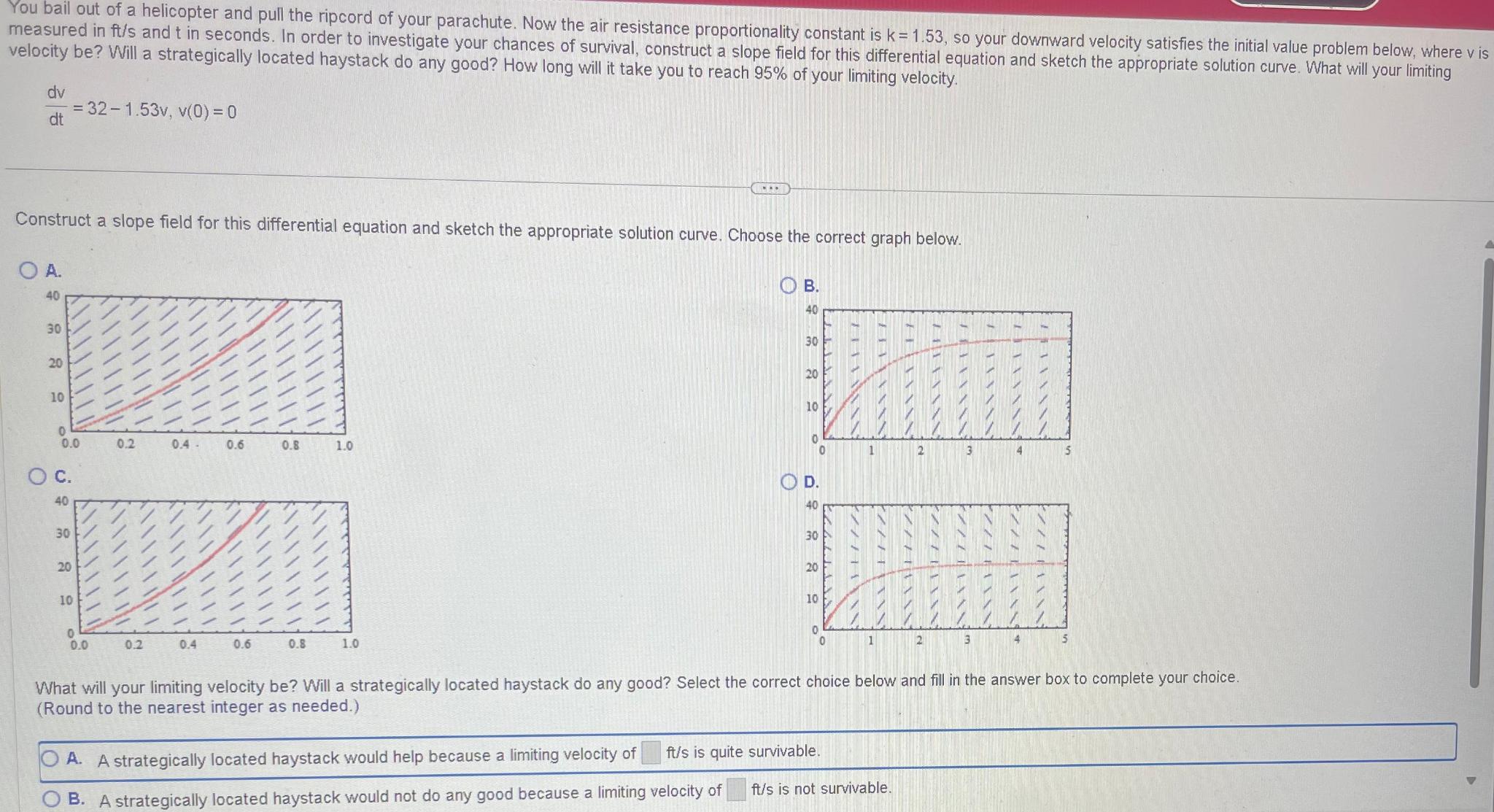 Solved You bail out of a helicopter and pull the ripcord of | Chegg.com