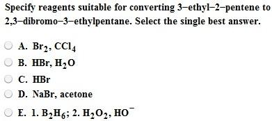 Solved Specify reagents suitable for converting | Chegg.com
