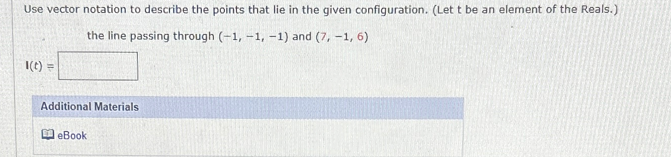 Use vector notation to describe the points that lie | Chegg.com