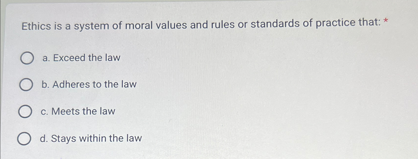 Solved Ethics is a system of moral values and rules or | Chegg.com