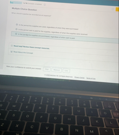Solved I ed 18 ﻿Concepts completedMultiple Choice | Chegg.com