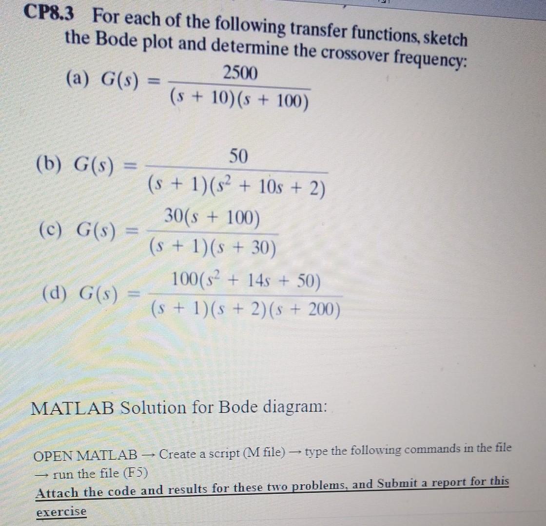 Solved CP8.2 For the following transfer functions, sketch | Chegg.com