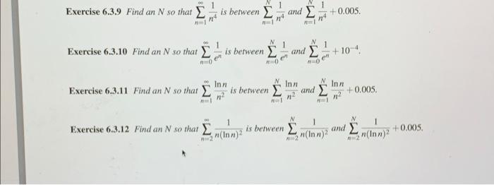Solved Exercise 639 Find An N So That 00 N1 Exercise 