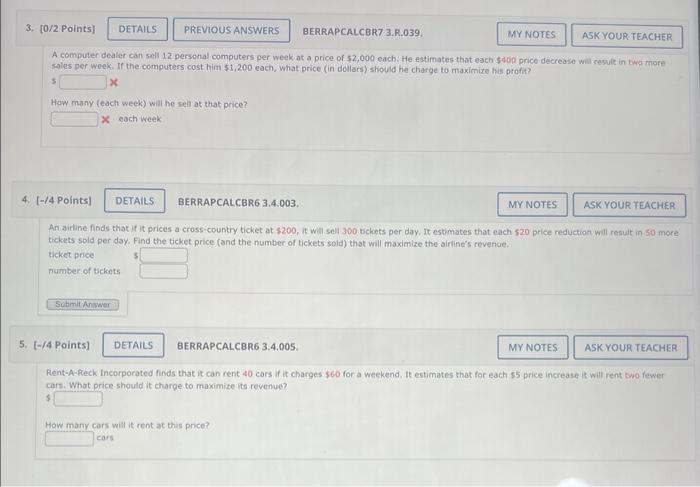 Solved A computer deater can seli 12 persenal computers per | Chegg.com