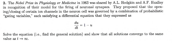 Solved The Nobel Prize in Physiology or Medicine in 1963 | Chegg.com