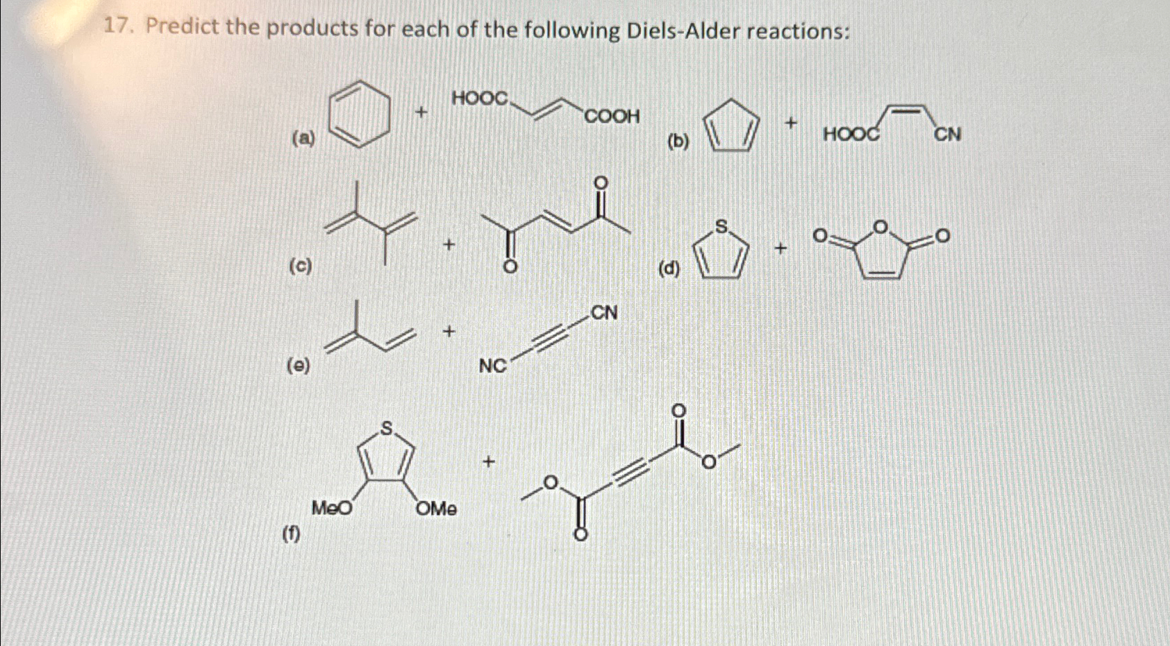 Solved Predict the products for each of the following | Chegg.com