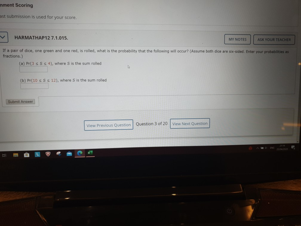Solved inment Scoring ast submission is used for your score. | Chegg.com