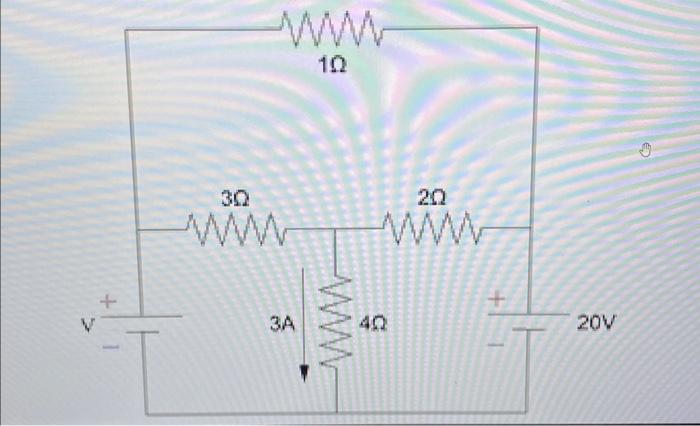 Solved Find V and current on resistor | Chegg.com
