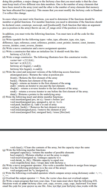 Solved Int Array Example Handout 2class Intarray The