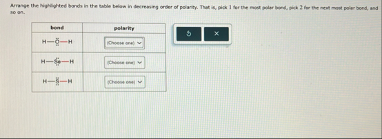 Solved Arrange the highlighted bonds in the table below in | Chegg.com