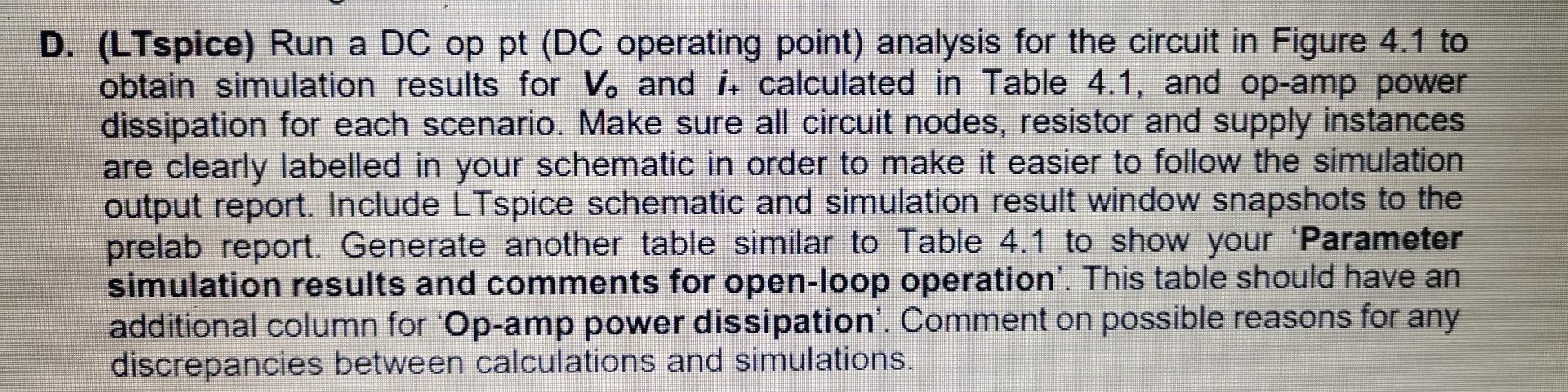 (LTspice) Run a DC op pt (DC operating point) | Chegg.com