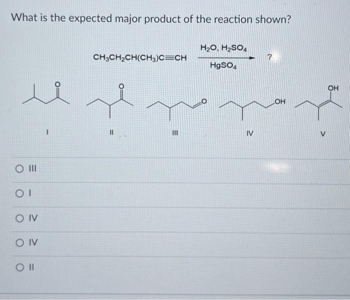 Solved What is the major product of the following reaction? | Chegg.com