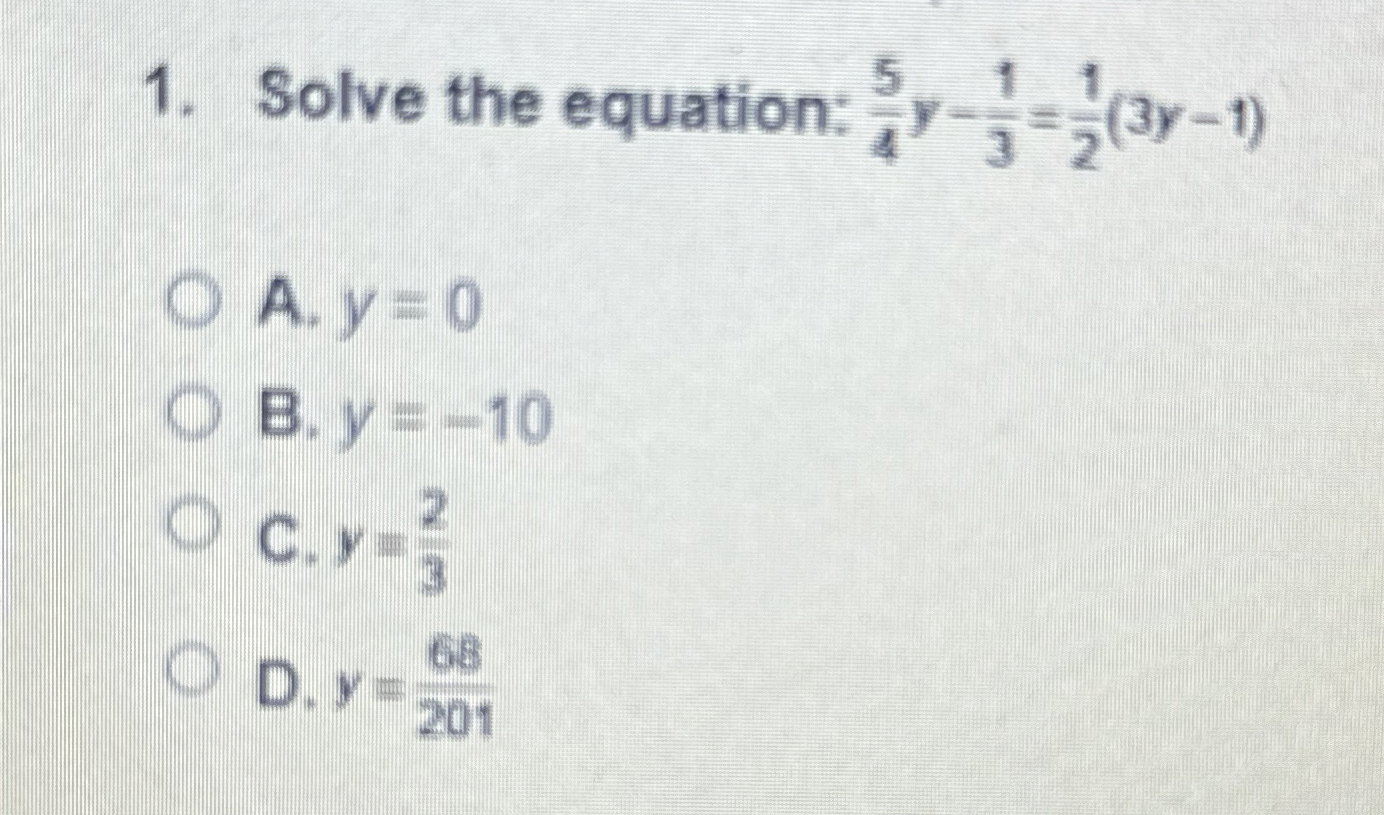 Solved Solve the equation: | Chegg.com