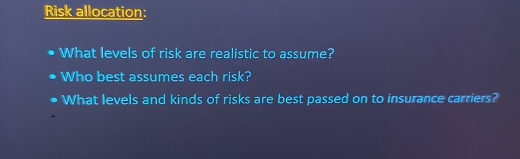 Solved Risk allocation: ﻿What levels of risk are realistic | Chegg.com