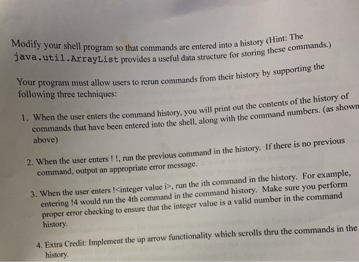 Creating a Shell Interface Using Jaya This project | Chegg.com