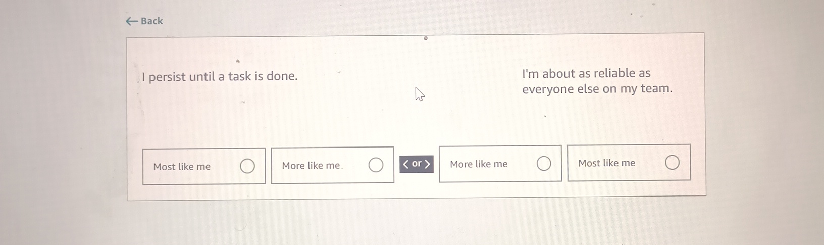 Solved BackI persist until a task is done.I'm about as | Chegg.com