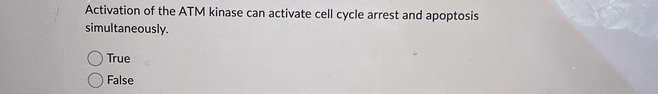 Solved Activation of the ATM kinase can activate cell cycle | Chegg.com