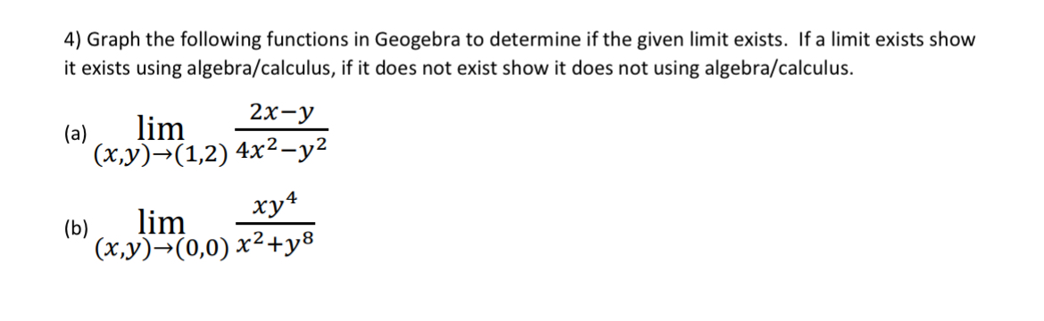 Solved Graph the following functions in Geogebra to | Chegg.com