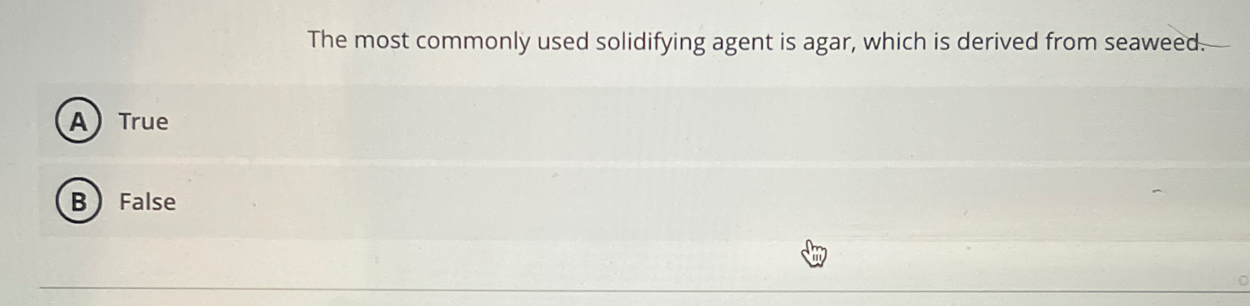 Solved The most commonly used solidifying agent is agar, | Chegg.com